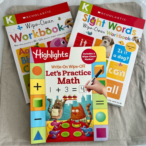 Scholastic | Toys | Kindergarten Wipeclean Practice Workbooks ...